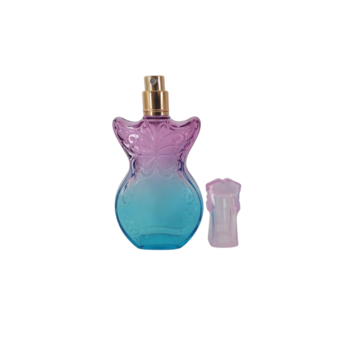 Envase Tipo Guitarra 60 ML Color Turquesa-Morado/Rosa-Amarillo